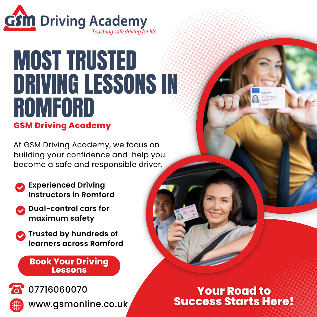 Trusted Driving Lessons in Romford | GSM Driving Academy