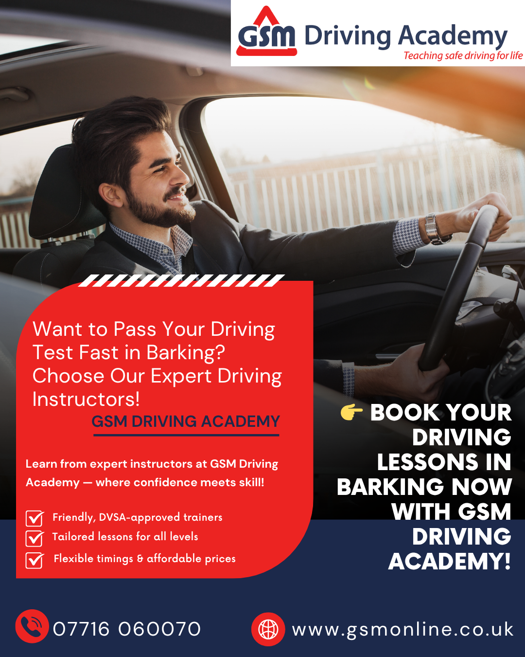 Want to Pass Your Driving Test in Barking -GSM Driving Academy